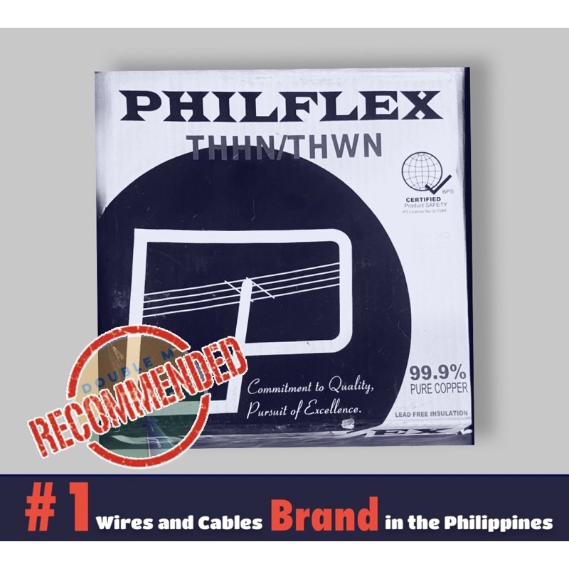 THHN/THWN WIRE PHILFLEX #14 (2.0 mm2) #12 (3.5mm2) 150 meters [Per Box ...