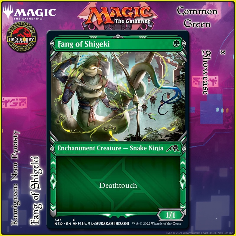 Fang of Shigeki x Showcase Kamigawa: Neon Dynasty Green Common NEO MTG ...