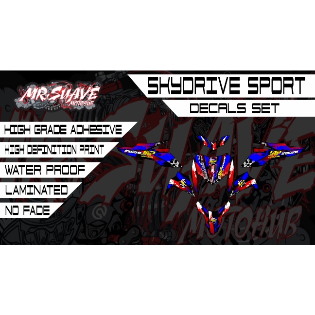 Suzuki Skydrive Sport JRP Decals Set | Shopee Philippines