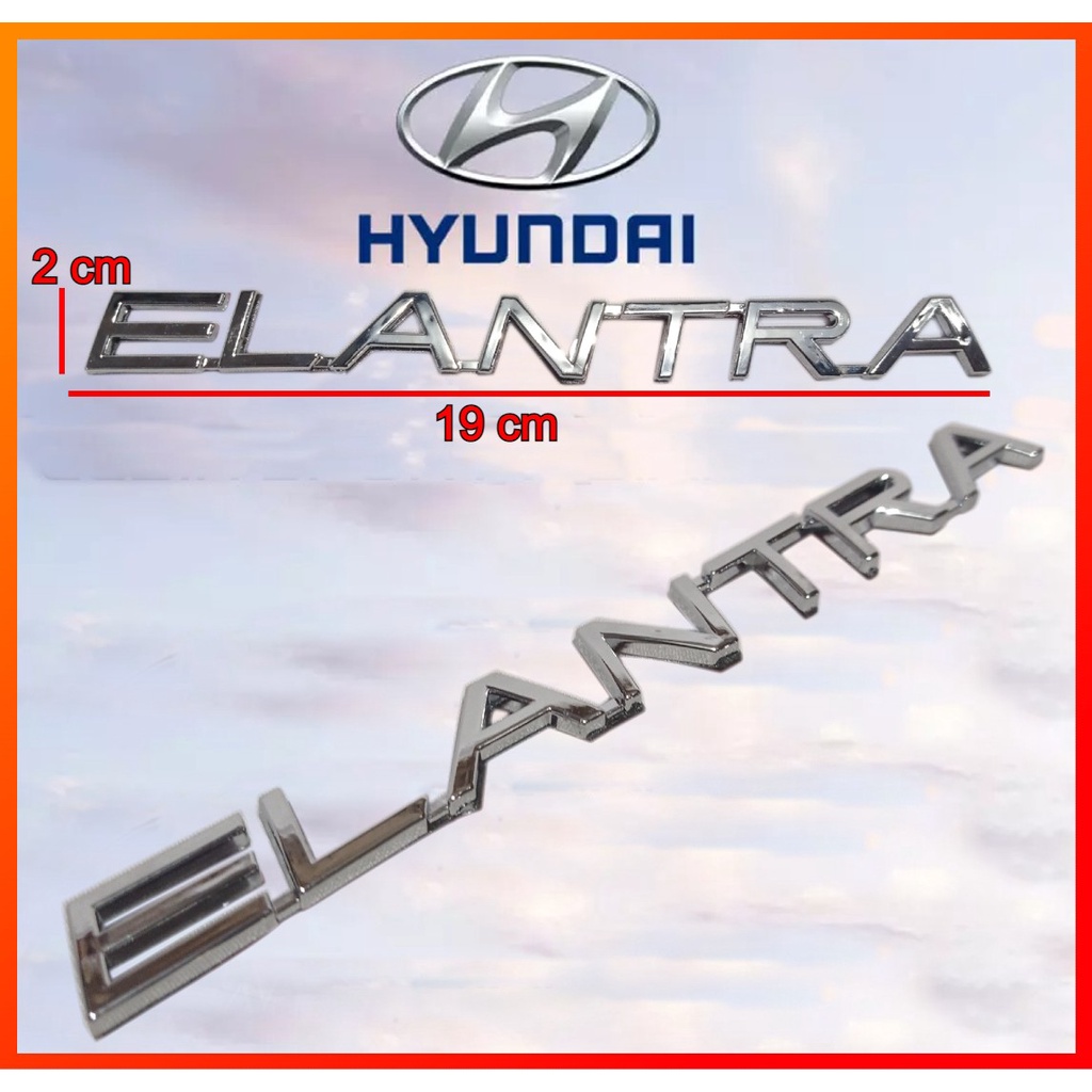 Hyundai Elantra Chrome Car Logo Emblem | Shopee Philippines