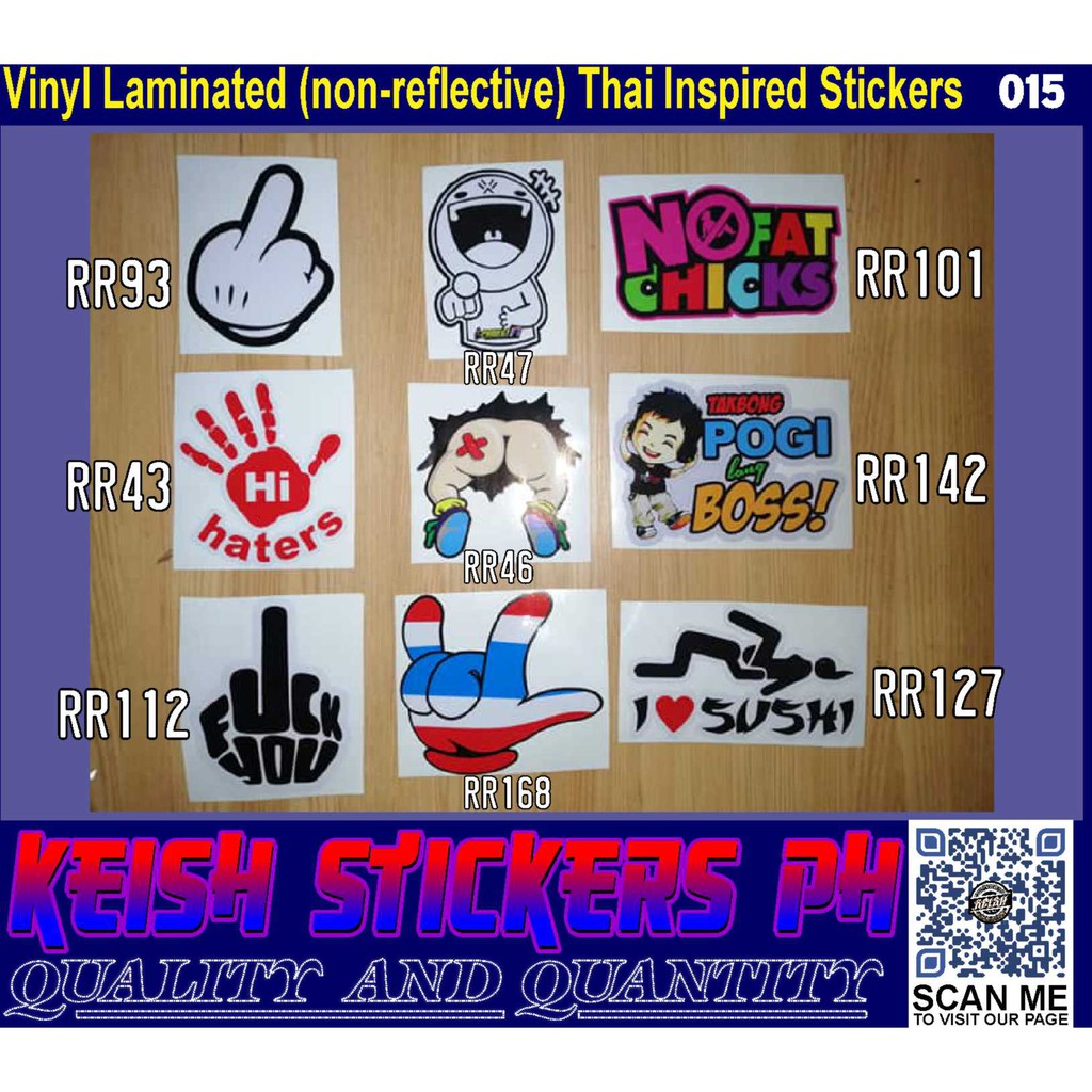 Vinyl Laminated Stickers 015 | Shopee Philippines
