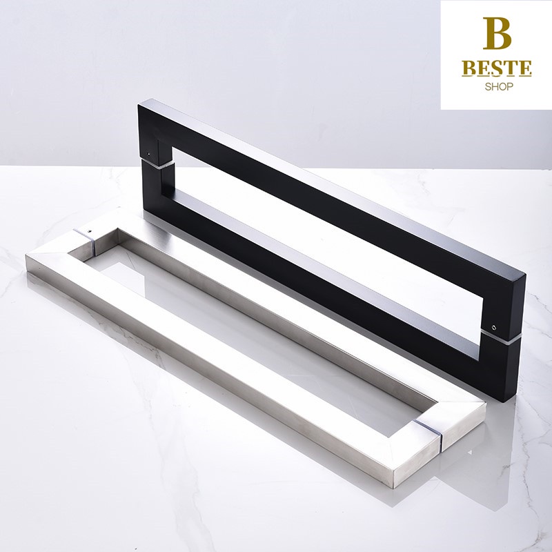 Heavy Duty Stainless Steel Push Pull Door Handle Square Tube Handle ...