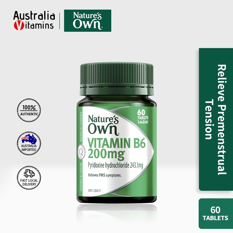 Nature's Own Vitamin B6 200mg 60 Tablets | Shopee Philippines