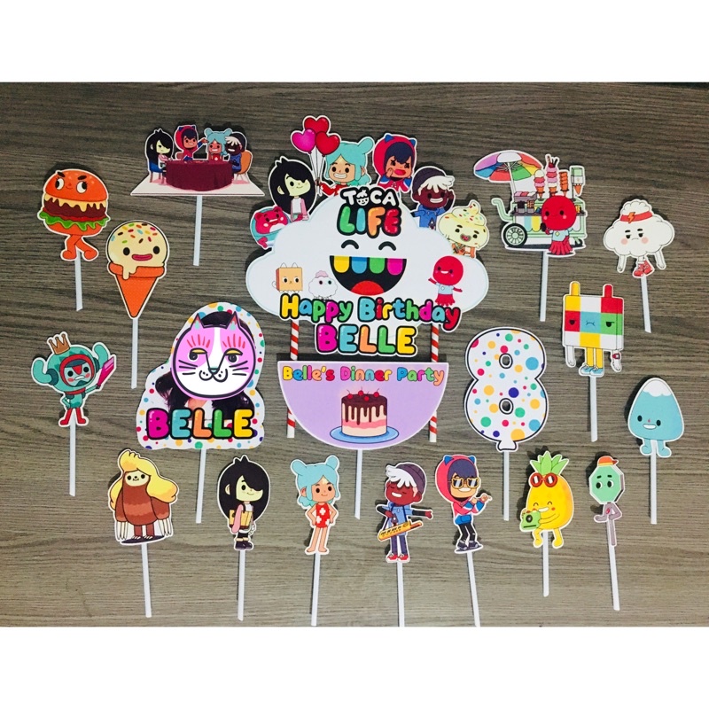 Toca Boca Toca Life Party Decorations Cake and Cupcake Topper Set ...
