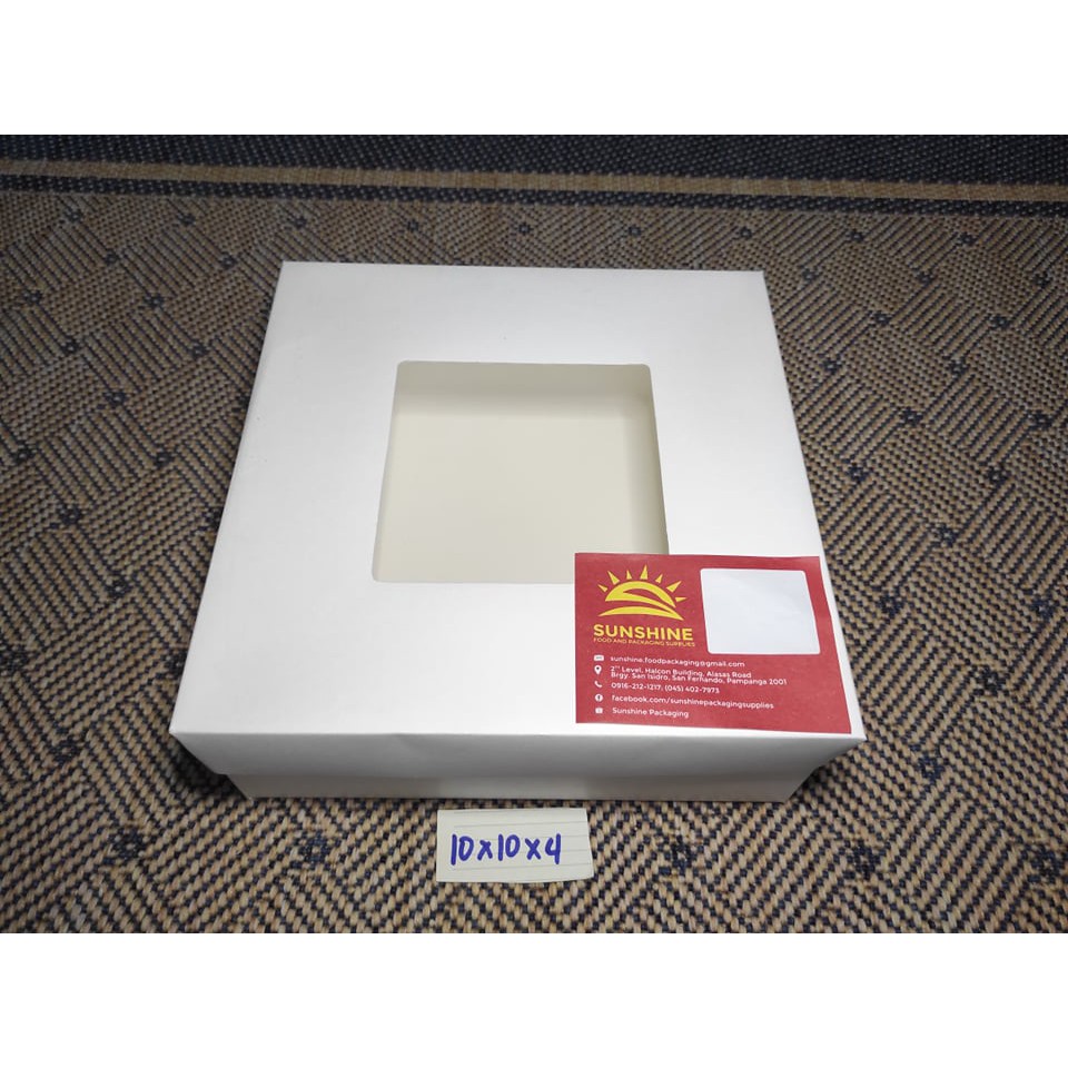 10x10x4 Cake Box and 10" Cake Board | Shopee Philippines