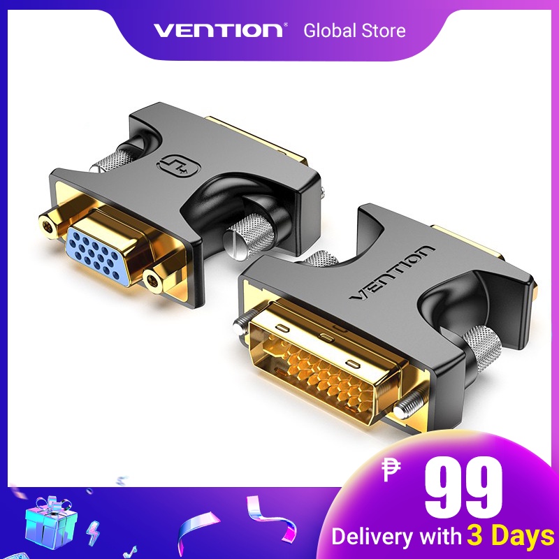 Vention Dvi Male To Vga Female Adapter Dvi-I 24+5 Bi-Directional 1080p ...