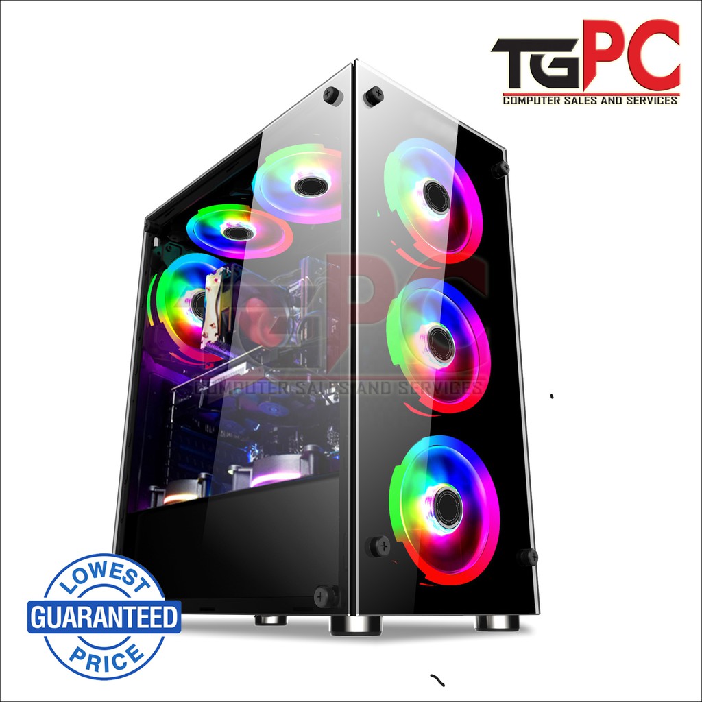 Keytech T850 High Quality Mid Tower ATX Gaming PC Computer Case with ...