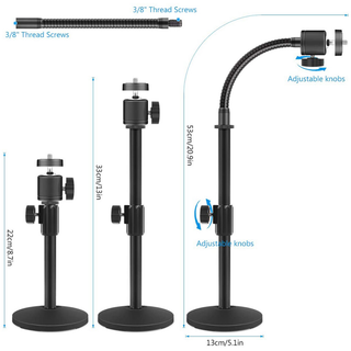 Webcam Stand Upgraded Flexible Desktop Stand Gooseneck Stands Holder ...