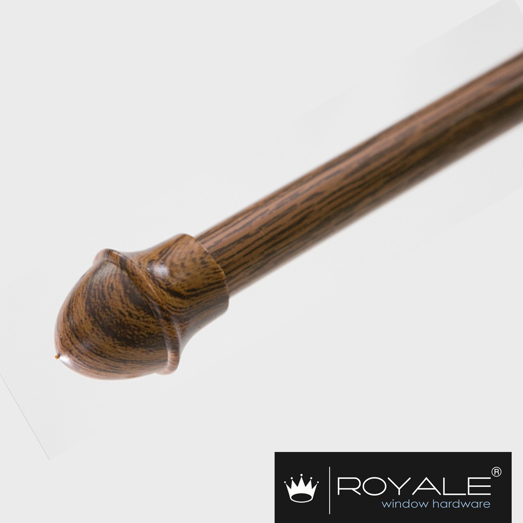 Royale Curtain Cafe Rod Dark Wood 16mm 30"-47"ext. | Shopee Philippines