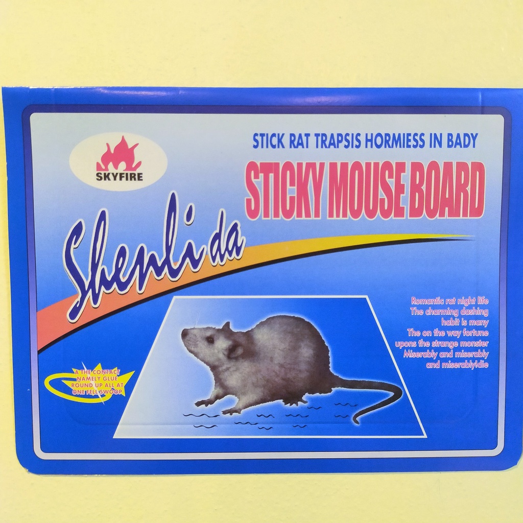 Rat & Mouse Sticky Trap Mice Rodent Glue Board Bait Trap Skyfire ...