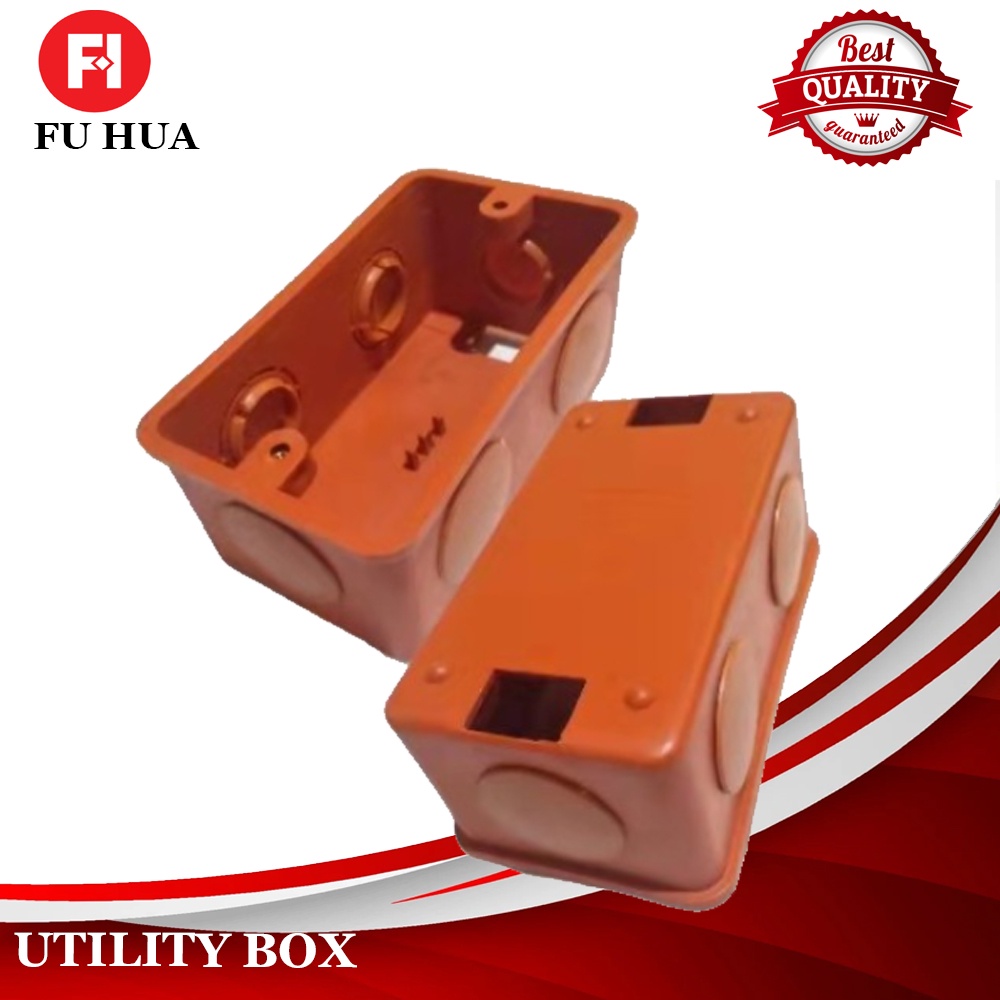 AFFORDABLE NEW ORANGE PVC UTILITY BOX FOR ELECTRICAL (50 AND 100 PCS ...
