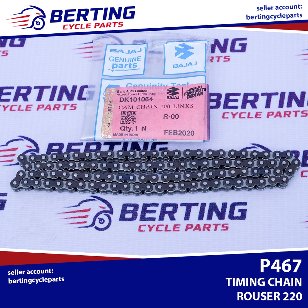 CAM TIMING CHAIN Camshaft Rouser 220 Avenger 220 Genuine DK101064 ...