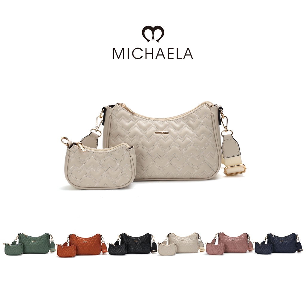 MICHAELA Quilted Women Sling Bag with Small Coin Purse Adjustable ...