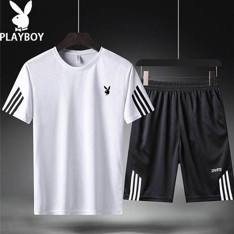 Fashion summer new mens cotton casual T shirt terno sports wear terno ...