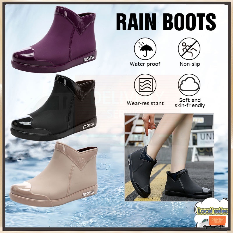 Rain Boots for Women Waterproof Rubber Rain Shoes Non-slip Water Shoes ...