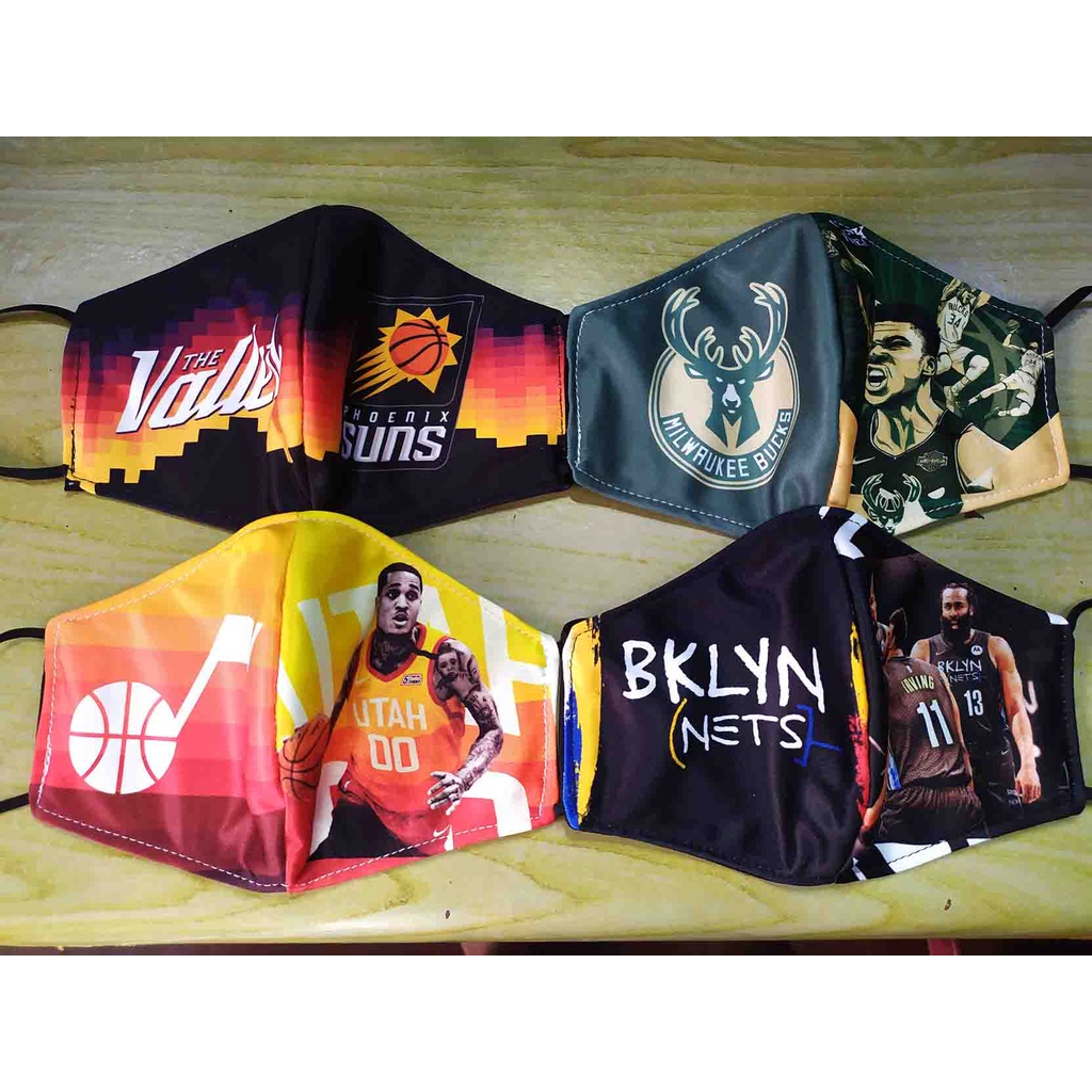 NBA- 2 Ply Quality Washable Stylish Face Mask | Shopee Philippines