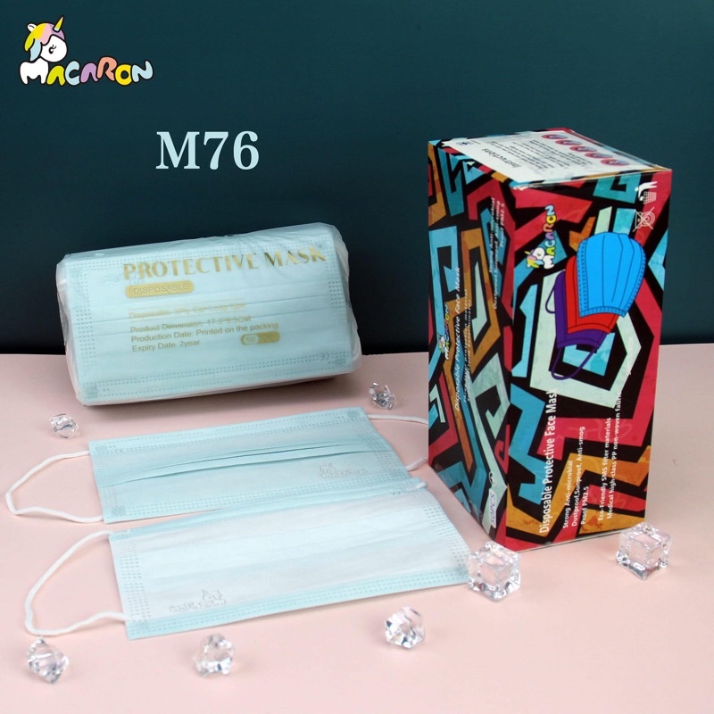 NEW Pastel Blue COLOR MACARON Disposable Facemask | Shopee Philippines