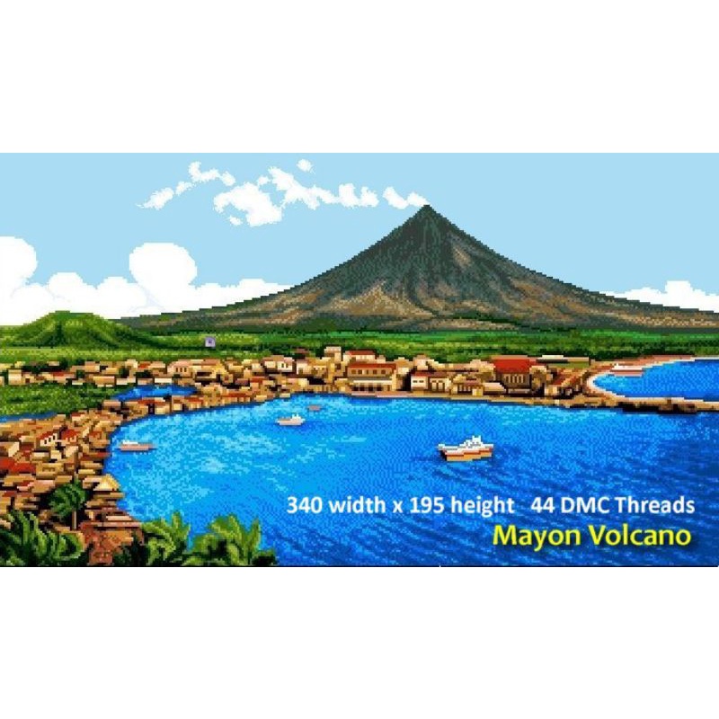 Mayon Volcano -Views Design -Cross Stitch Pattern only | Shopee Philippines