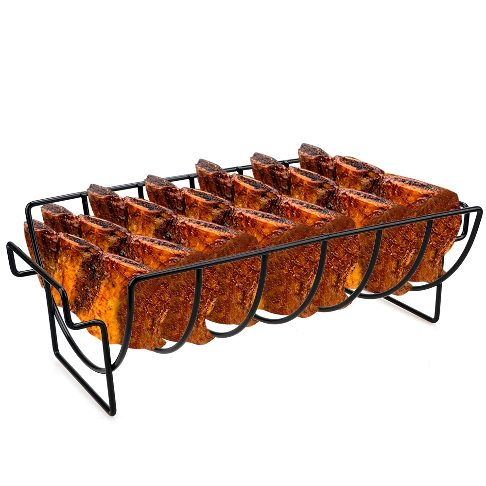 BBQ Tool Accessories Non-stick Steak Rack Holders Stand Barbecue Grill ...