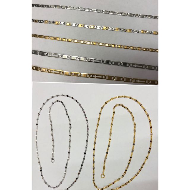 Stainless steel flat Chain unisex 18 inches | Shopee Philippines