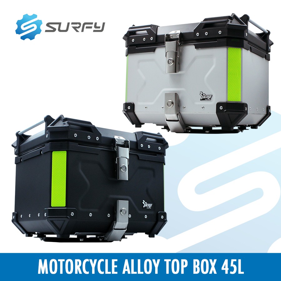 Surfy Motorcycle Alloy Top Box Tail 45 Liters X Design Edition Heavy ...