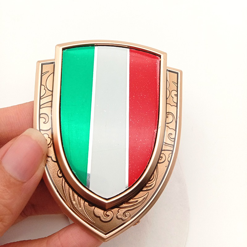 1 x Metal ITALY National Flag Logo Car Auto Decorative Side Rear Emblem ...
