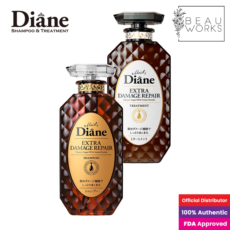 Moist Diane Extra Damage Repair Shampoo And Treatment (450 ML each ...