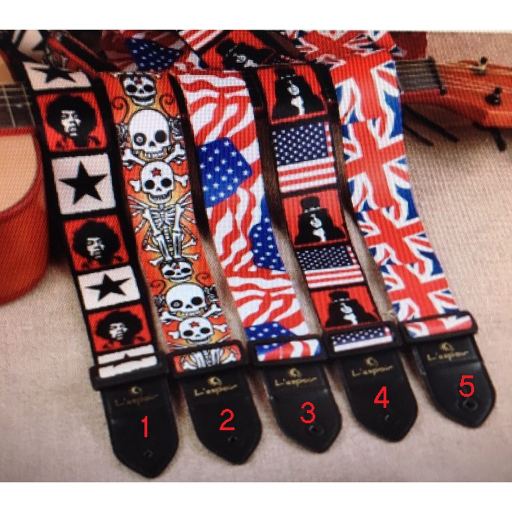 Various Guitar Strap Police Line Designs Acoustic Electric Bass Guitar ...