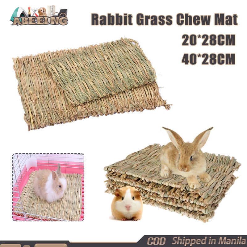 Pet Rabbit Grass Mat Woven Bed Mat for Small Animal Grass Mats Bunny ...