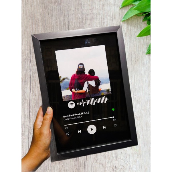 Spotify Style Frame with FREE Spotify Keychain A4 and 8R size | Shopee ...