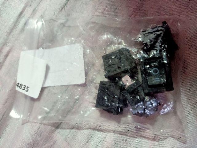 Tbph 5 pcs SPDT On/Off/On Mini Black 3 Pin Rocker Switch AC 6A/250V 10A ...