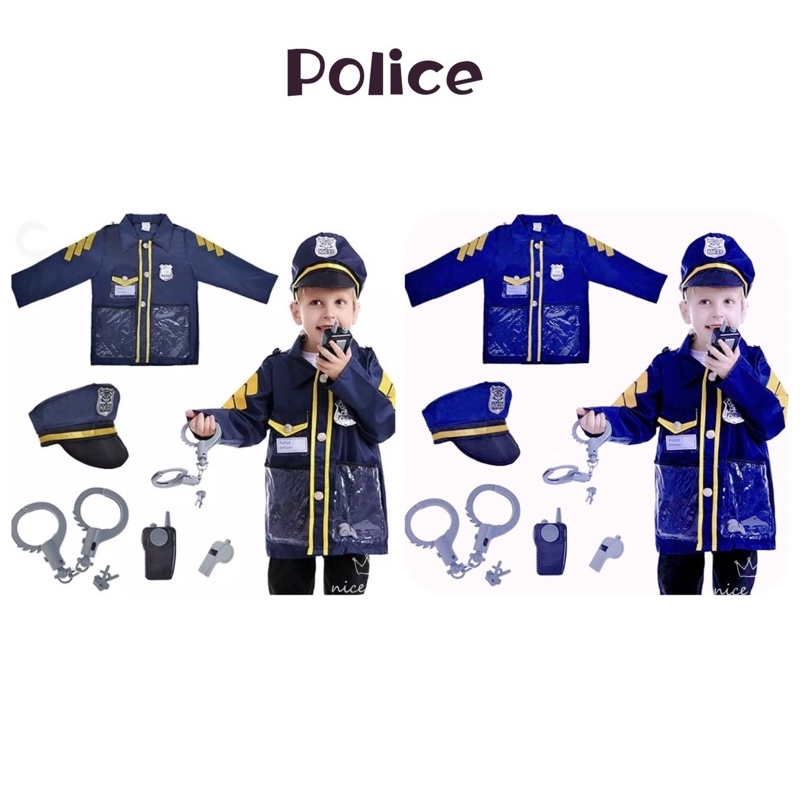 Police office costume for kids 3-8yrs | Shopee Philippines