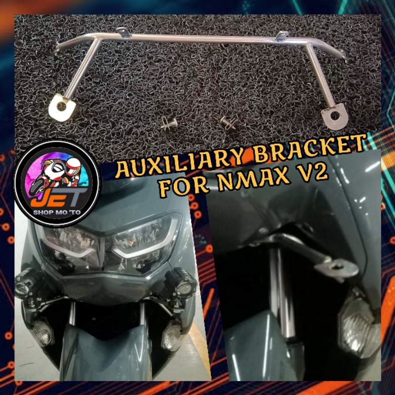 NMAX V2 STAINLESS AUXILIARY BRACKET | Shopee Philippines