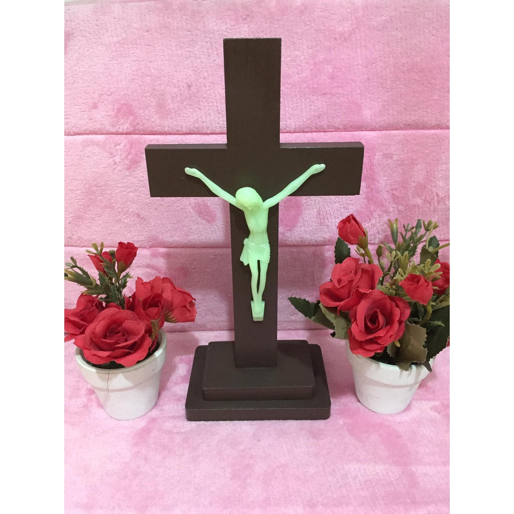 NEW ARRIVAL/ JESUS CRUCIFIX CROSS STAND /WOODEN CROSS WITH JESUS ...
