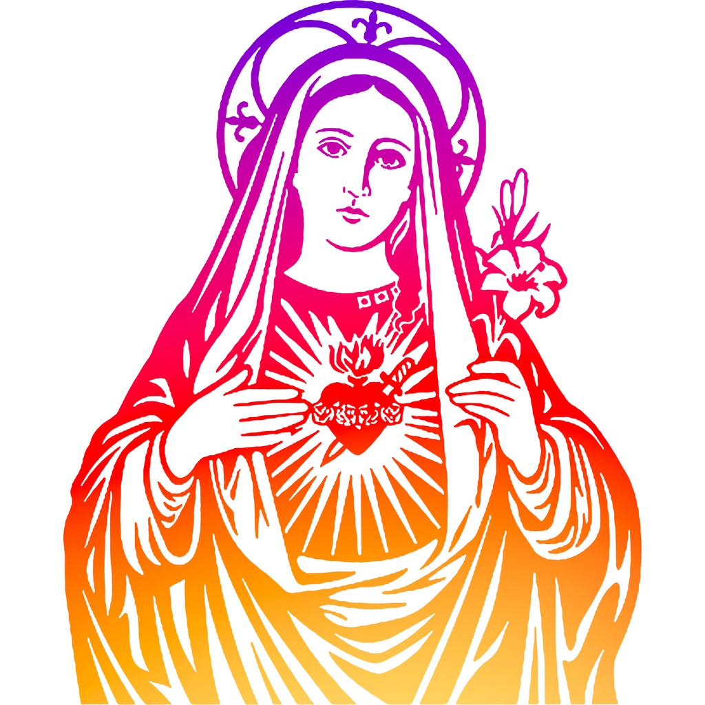 Mama Mary Big Size Waterproof Stickers | Shopee Philippines