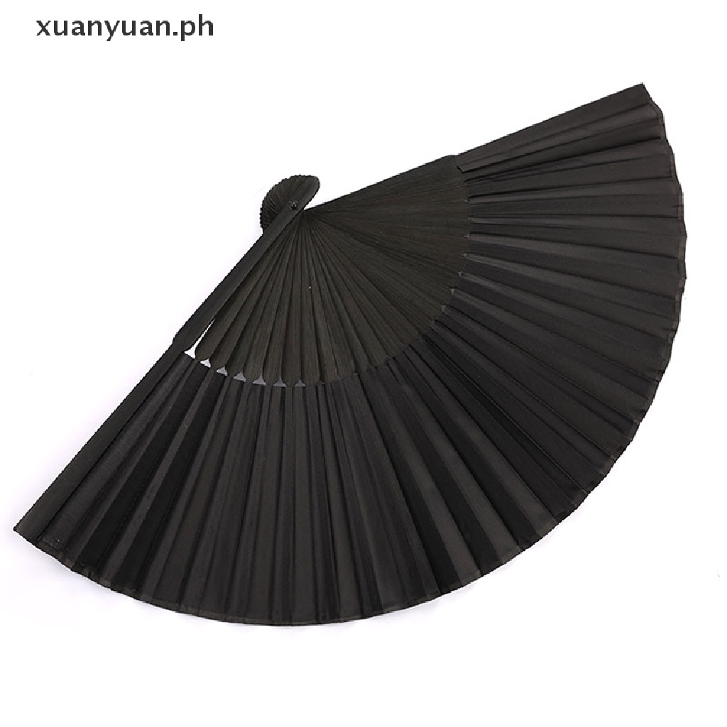 XUAN Chinese Style Black Vintage Hand Fan Folding Fan Chinese Dance ...