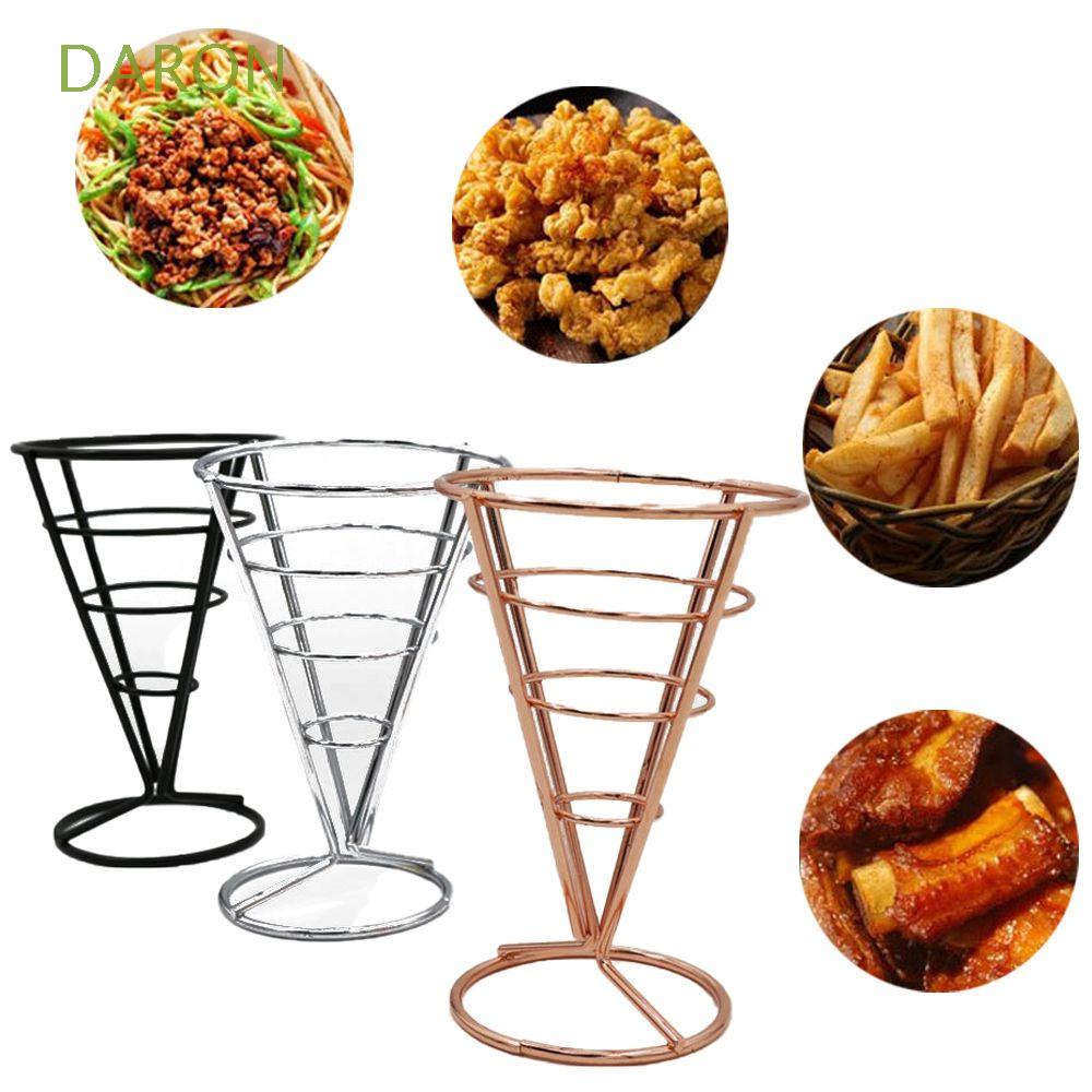 DARON Stainless Steel French Fries Rack Display Snack Basket Fried ...