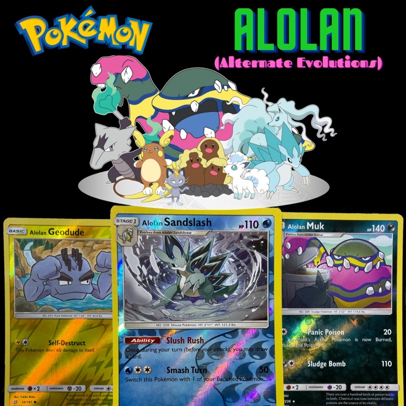 Pokemon ALOLAN Forms Pokemon TCG Card(C/UC,Rare, Holo Rare, Reverse ...