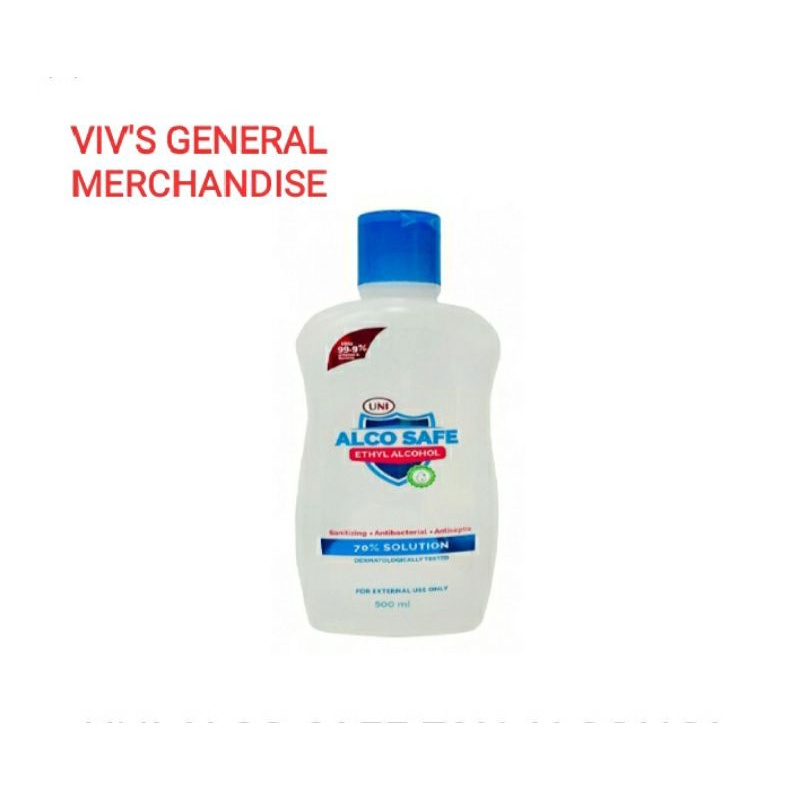Uni Alco Safe Alcohol ( 500 ml ) | Shopee Philippines