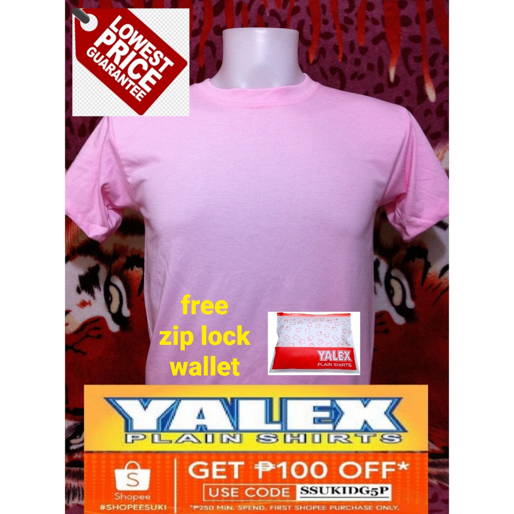 Yalex Plain Tshirt Light Pink Roundneck -NO MINIMUM - kids to adult ...