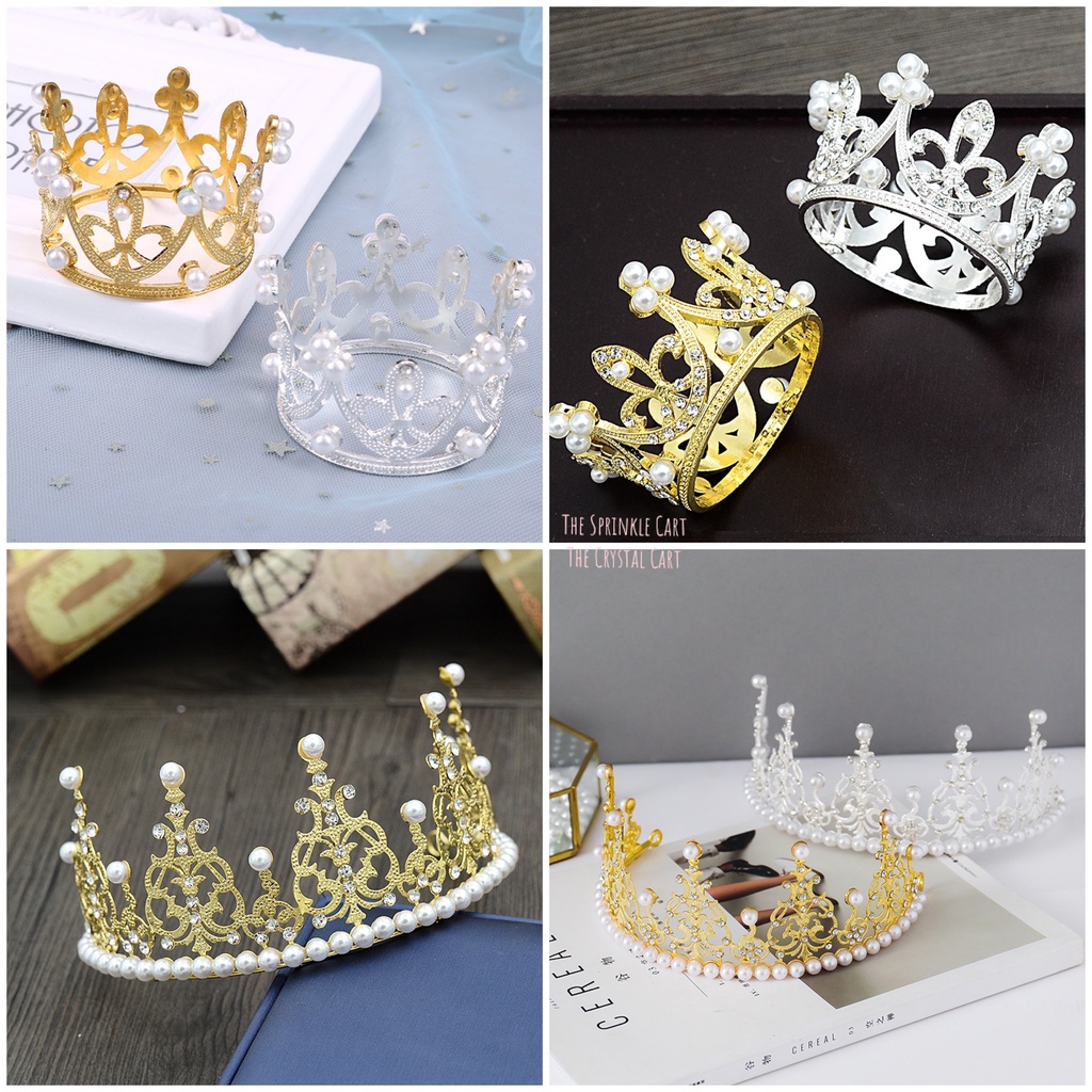 Crown Cake Topper Princess Birthday Celebration Queen Gold Silver TCC ...