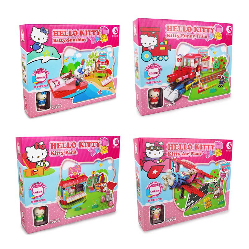 Hello Kitty Blocks Building Blocks Set Kitty Park Sunshine Funny Train ...