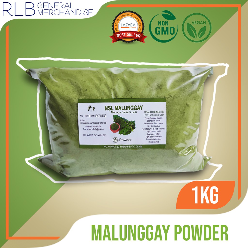 1 Kilogram 100% Pure Organic Moringa Powder - Nutrient Rich Antioxidant ...