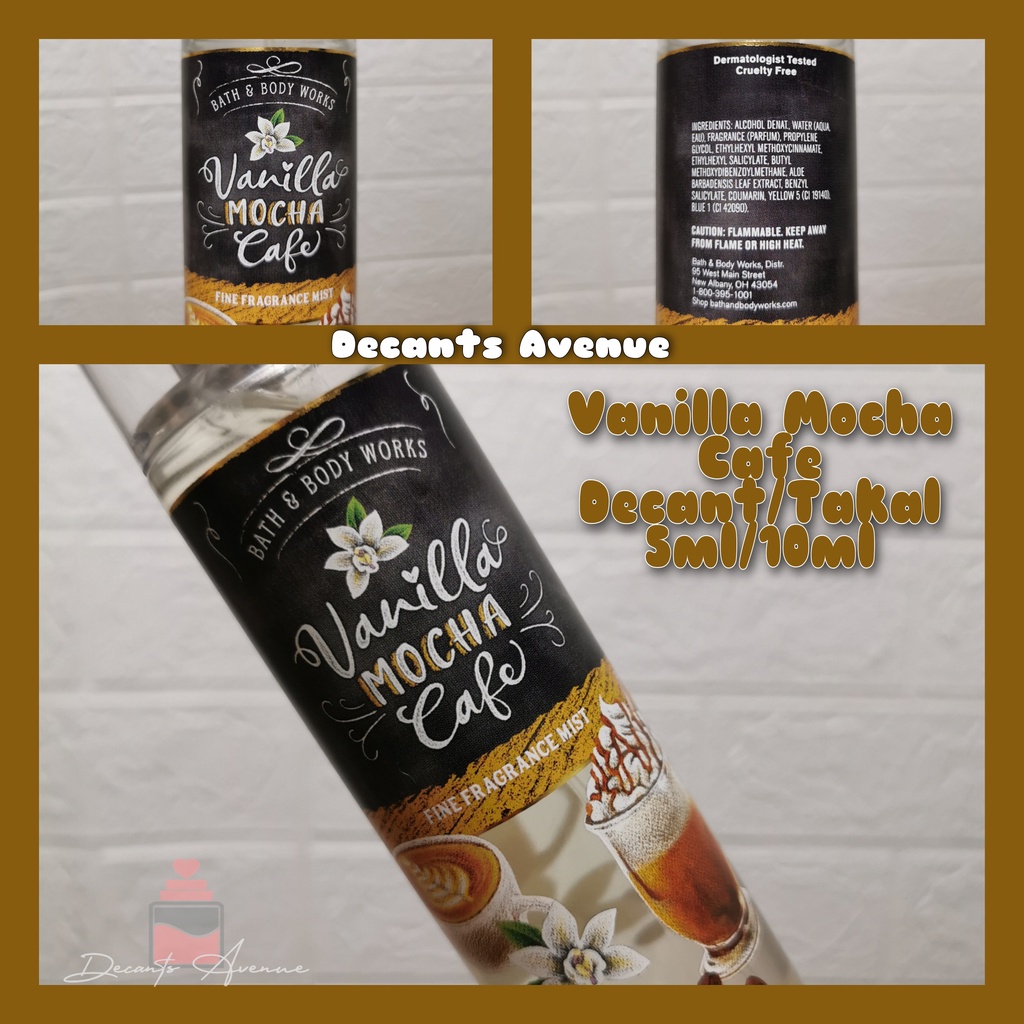 Vanilla Mocha Cafe - Bath And Body Works 1mL 3mL 5mL 10mL | Shopee ...