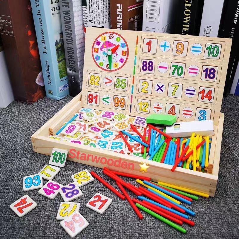 Montessori Baby Math Teaching Aids Multifunctional Math Operation and ...