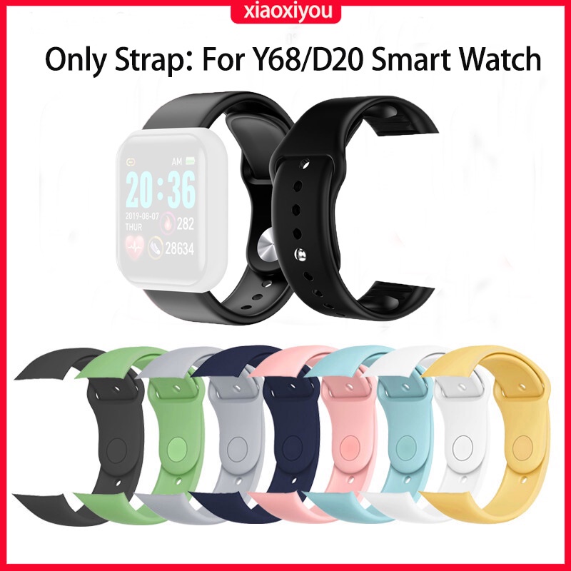 Y68 Smart Watch Strap Silicone Wrist Waterproof Replaceable Soft TPU ... Y68 Smart Watch Strap Silicone Wrist Waterproof Replaceable Soft TPU ...
