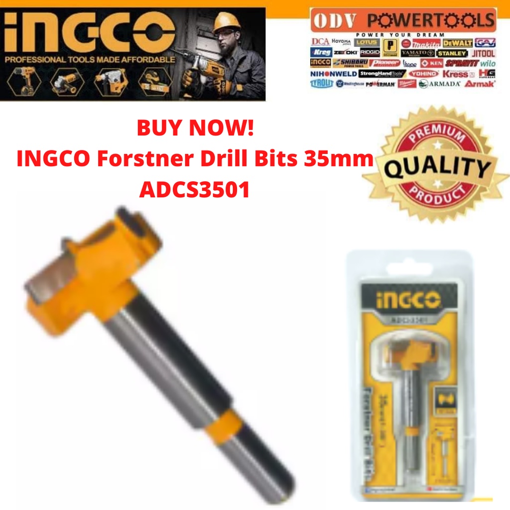 INGCO Forstner Drill Bits 35mm ADCS3501 ~ ODV POWERTOOLS | Shopee ...