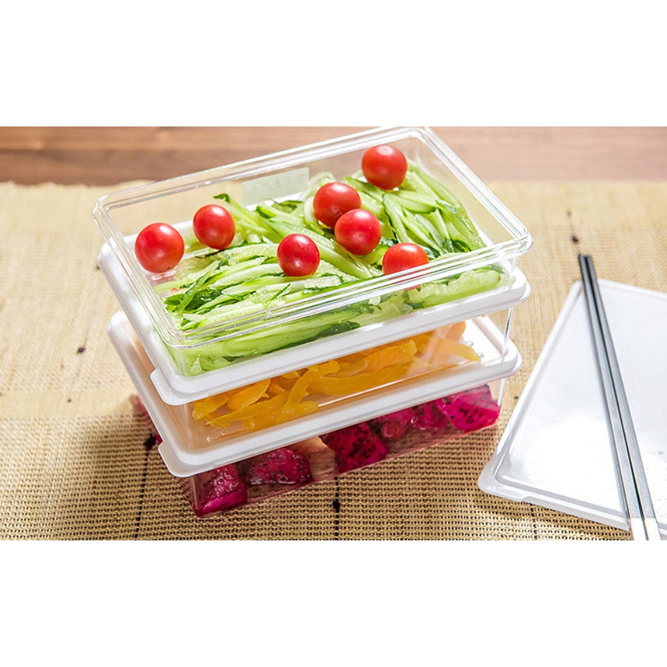 Clear Transparent White Food Container Refrigerator Tupperware Storage ...