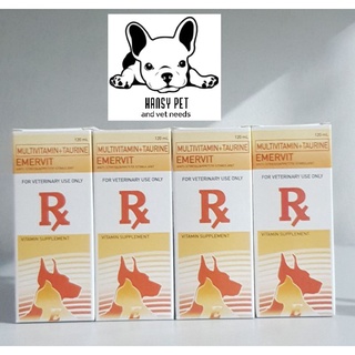 Emervit (Multivitamins + Taurine) 120ml Emervet (For Veterinary Use ...
