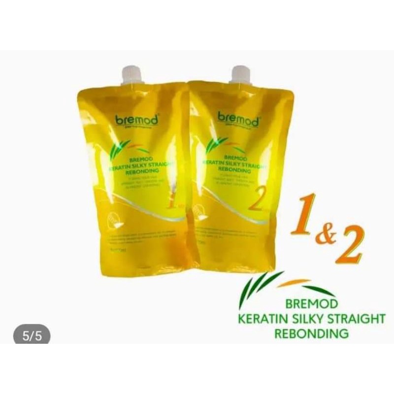 Bremod Silky straight yellow rebonding 800ml | Shopee Philippines